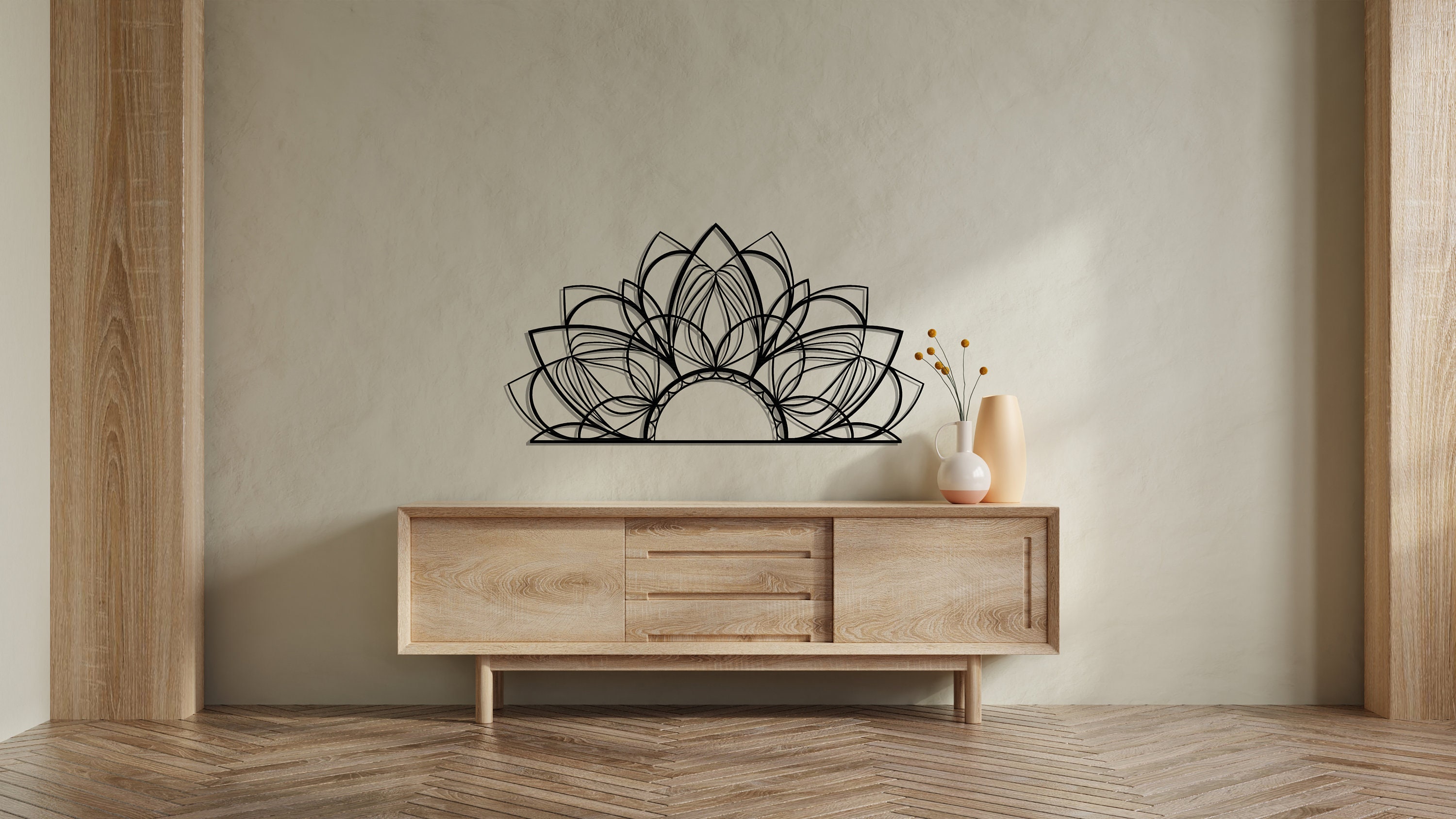 Sutra Black Metal Mandala Wall Art Bedroom Metal Wall Art - Etsy