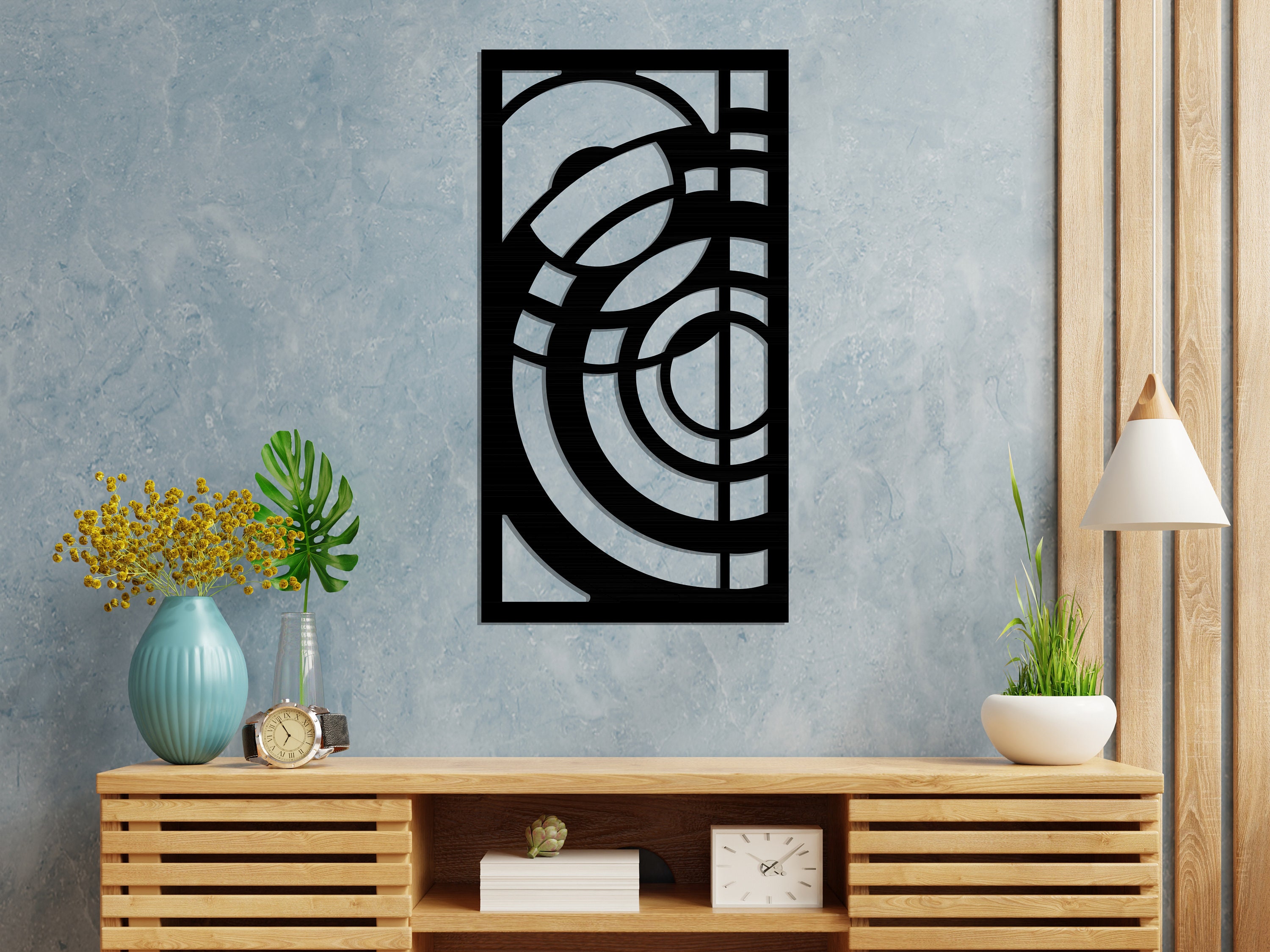 Modern Geometric Metal Wall Art ,abstract Design,wall Metal Art Decor ...