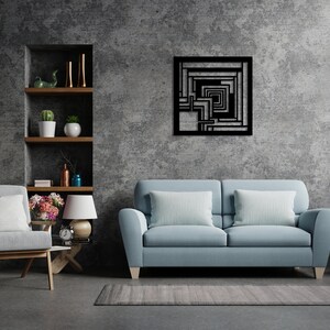 Contemporary Square Pattern Metal Wall Sculpture,wall Metal Art ...