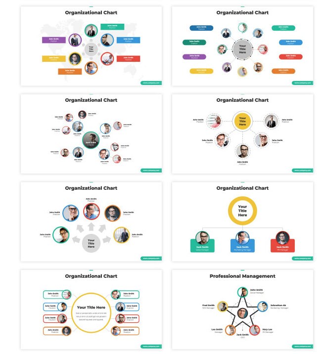 Organizational Chart and Hierarchy Powerpoint Template - Etsy