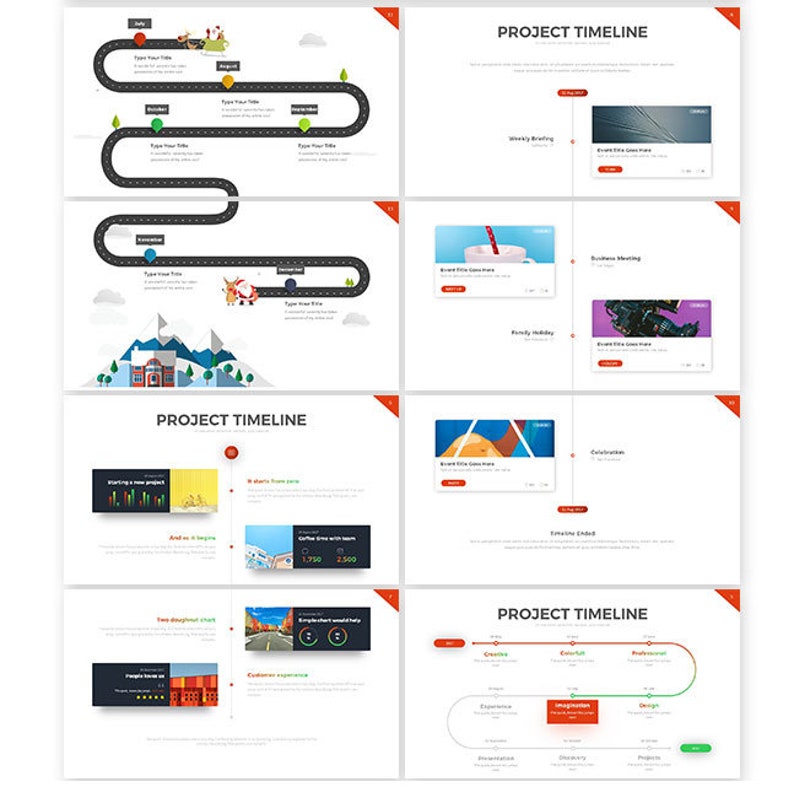 Project Timeline Powerpoint Presentation Template Fully Editable - Etsy
