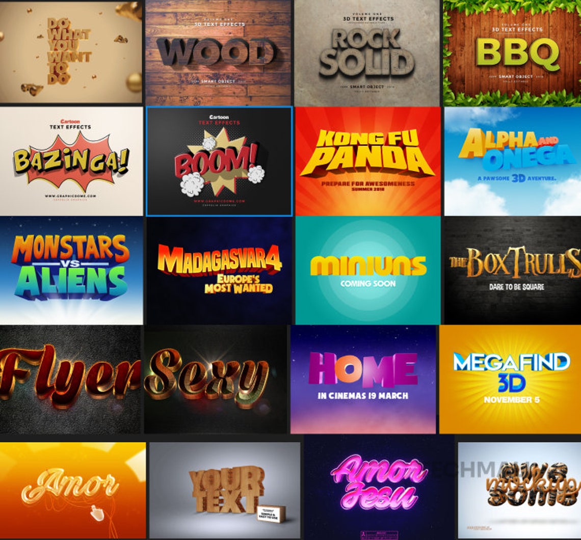 1000+ Premium Photoshop Text Effects Bundle | PSD | Editable | Various ...