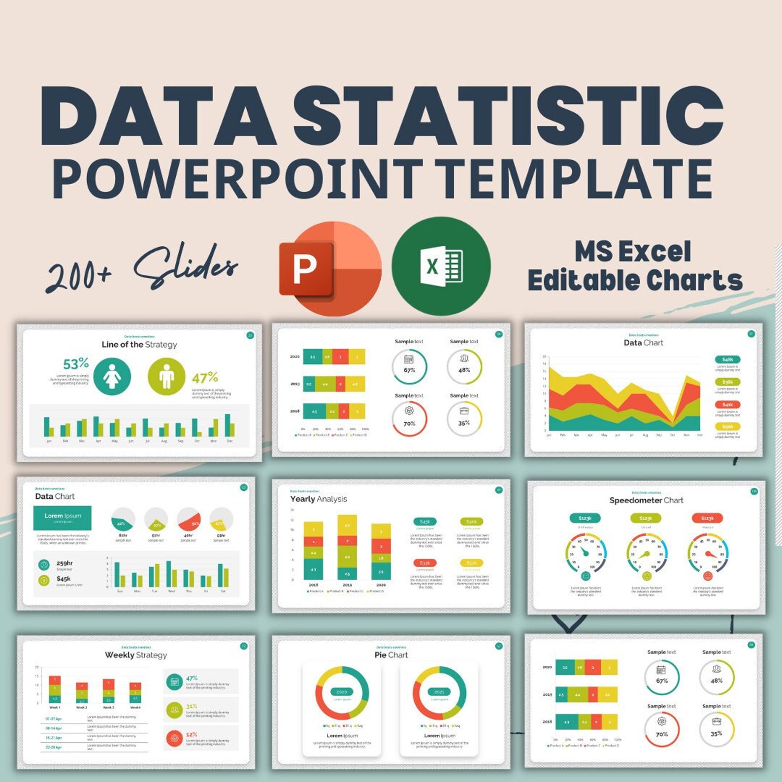 Data Statistics Powerpoint Presentation Template: Impress Your Audience ...
