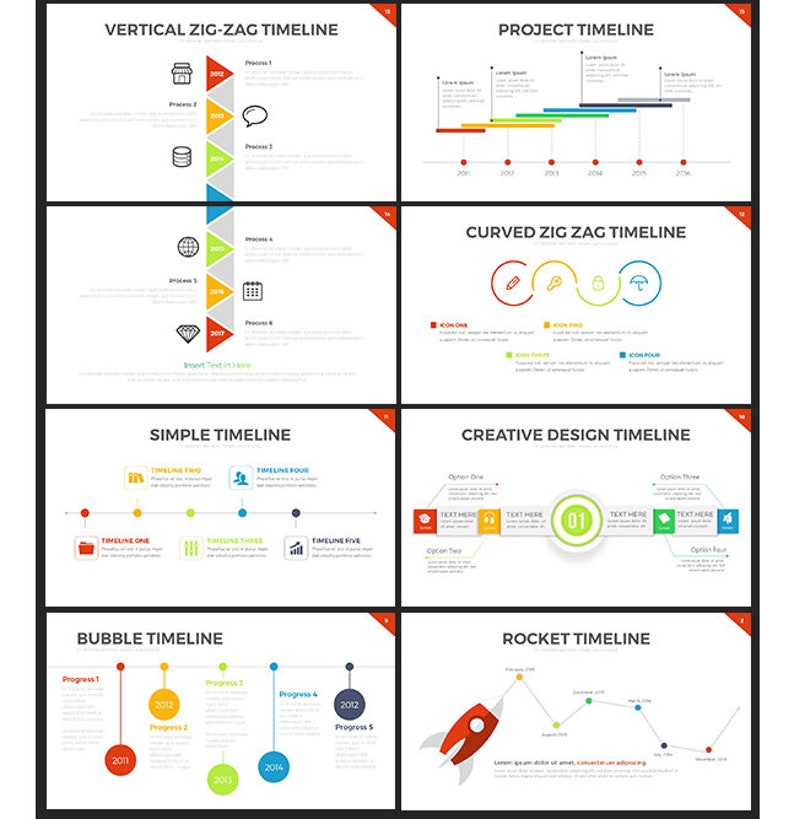 Project Timeline Powerpoint Presentation Template Fully Editable - Etsy