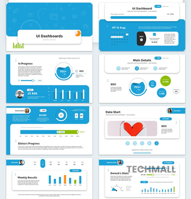 Data Driven UI Dashboards Powerpoint Presentation Template - Etsy