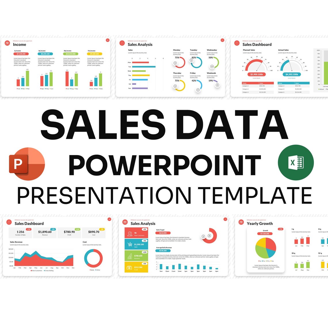 Powerful Sales Data Powerpoint Presentation Template - Perfect for ...