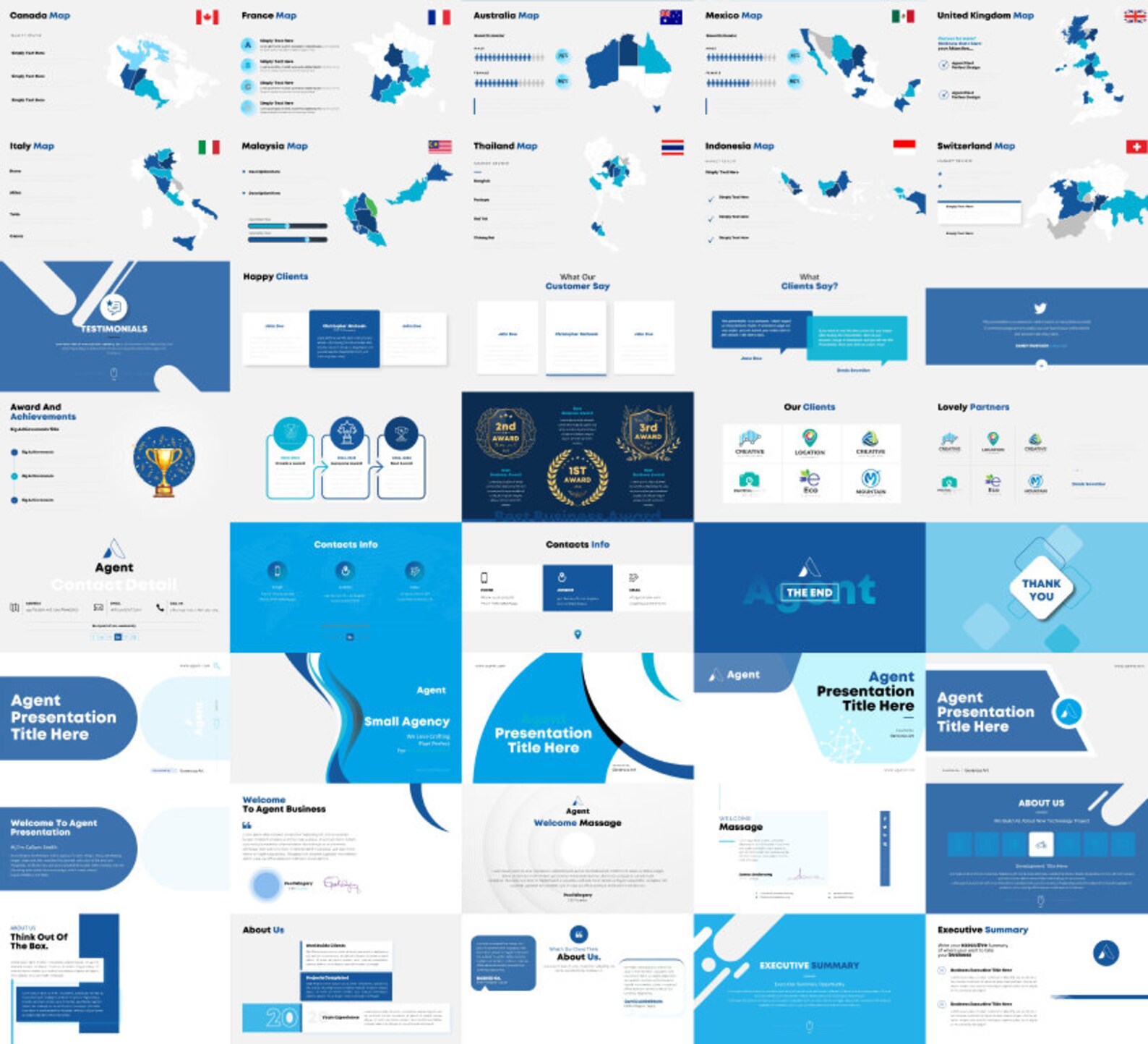 Animated Business Powerpoint Template: 450+ Slides - Etsy