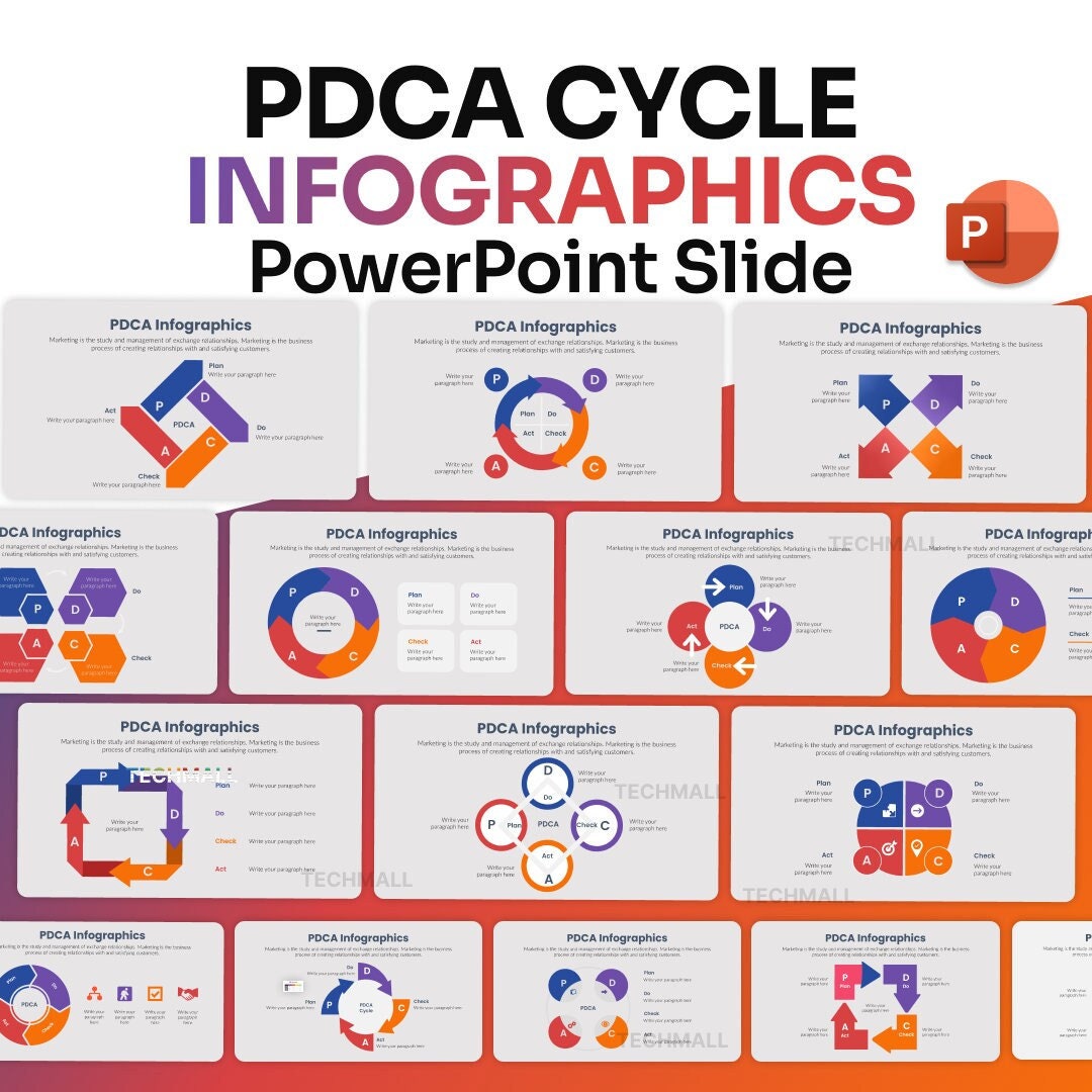 PDCA Cycle Powerpoint Infographics Template Powerpoint Template Easy ...