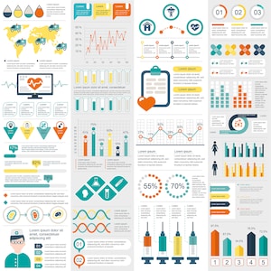 Medical Infographic Premium Editable Template Bundle | 16 Set ...