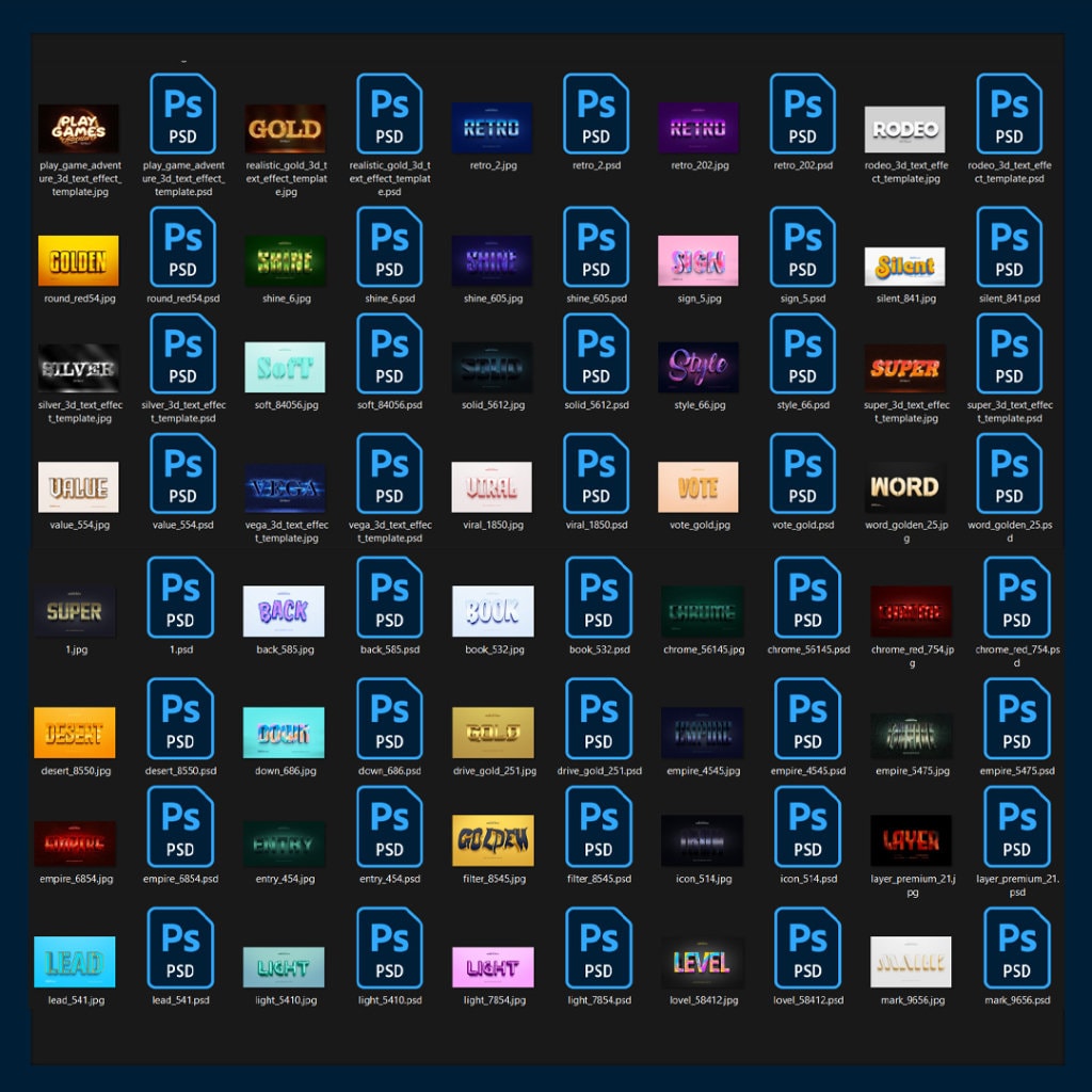 1000+ Premium Photoshop Text Effects Bundle | PSD | Editable | Various ...
