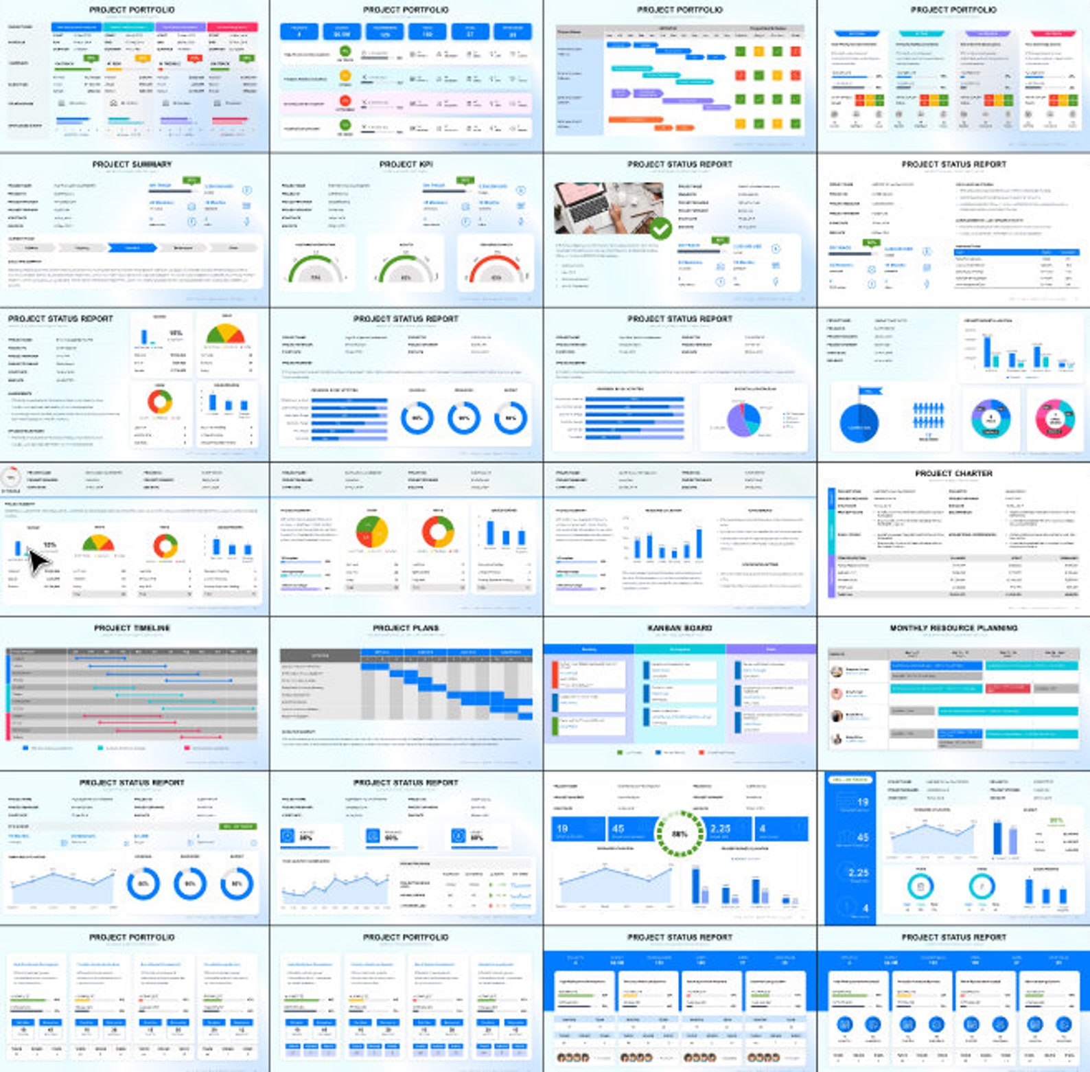Project Status Report Powerpoint Template: 200+ Slides (PPTX) - Etsy