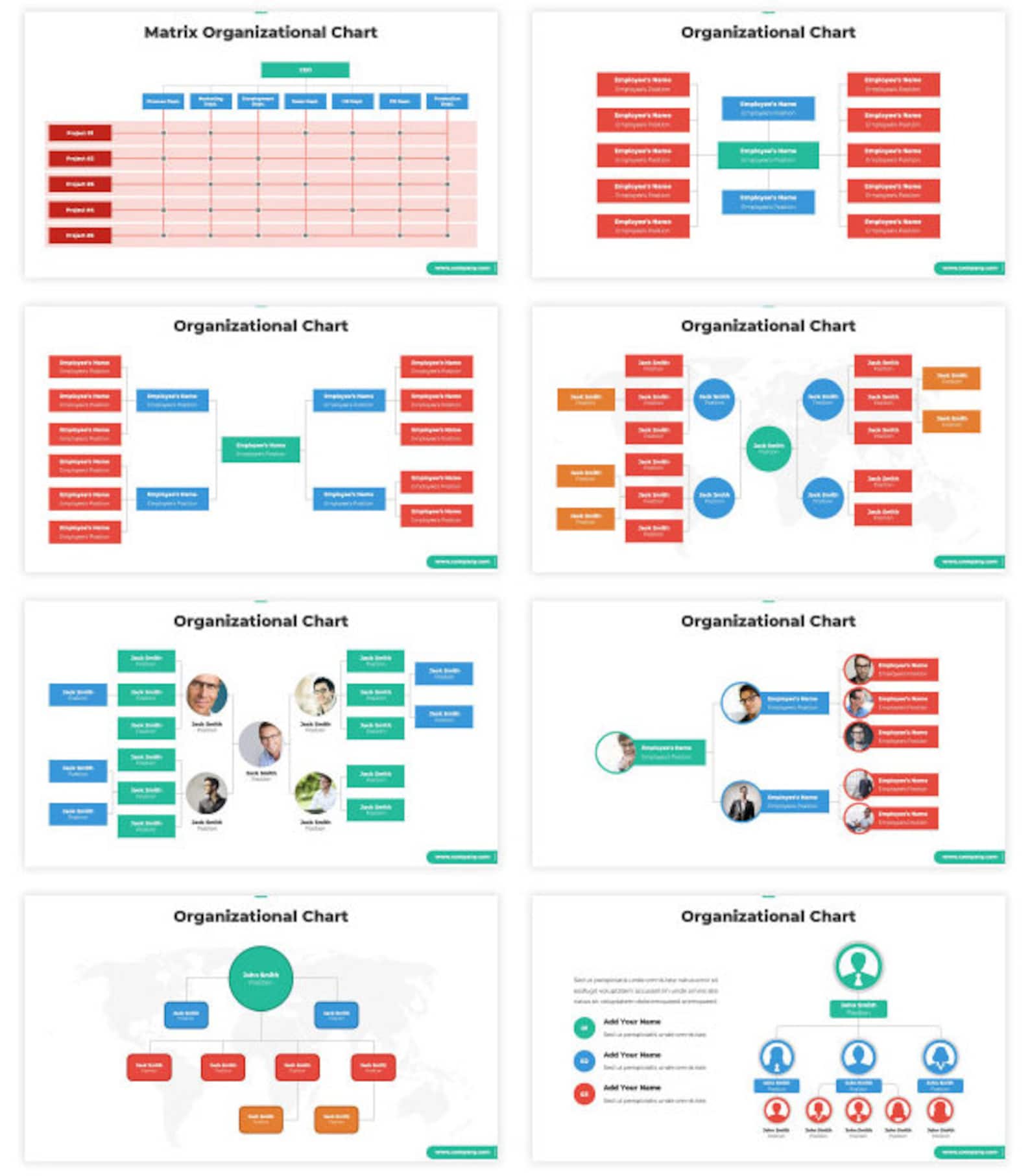 Organizational Chart and Hierarchy Powerpoint Template - Etsy