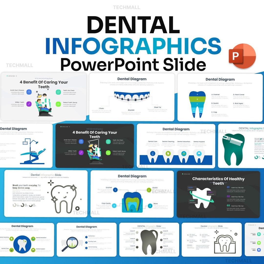 Dental Infographics Powerpoint Presentation Template Easy Edit Colorful ...