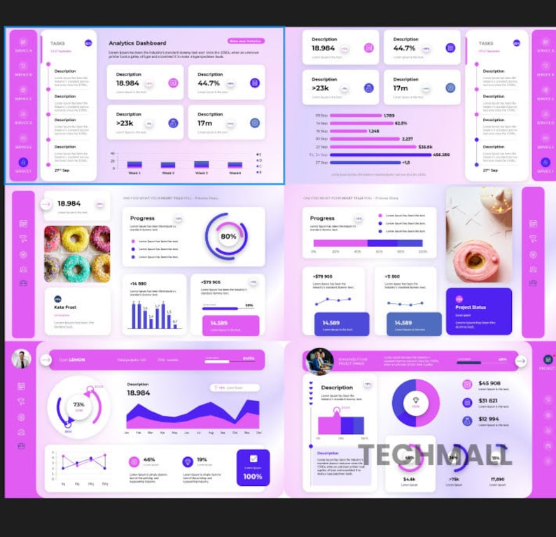 Analytics Data Dashboards Powerpoint Template: Simplify Data Insights ...
