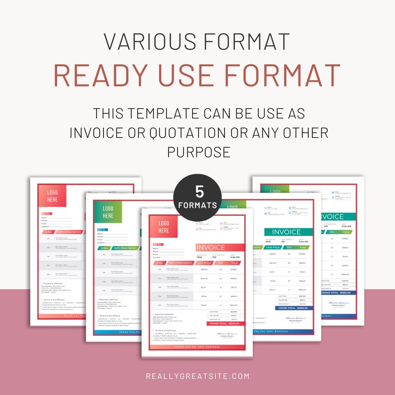 Automated Invoice Template: Auto Calculation for Excel, Google Sheets ...
