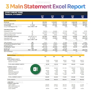 Financial Analysis Excel Templates With Key Ratio (auto Update ...