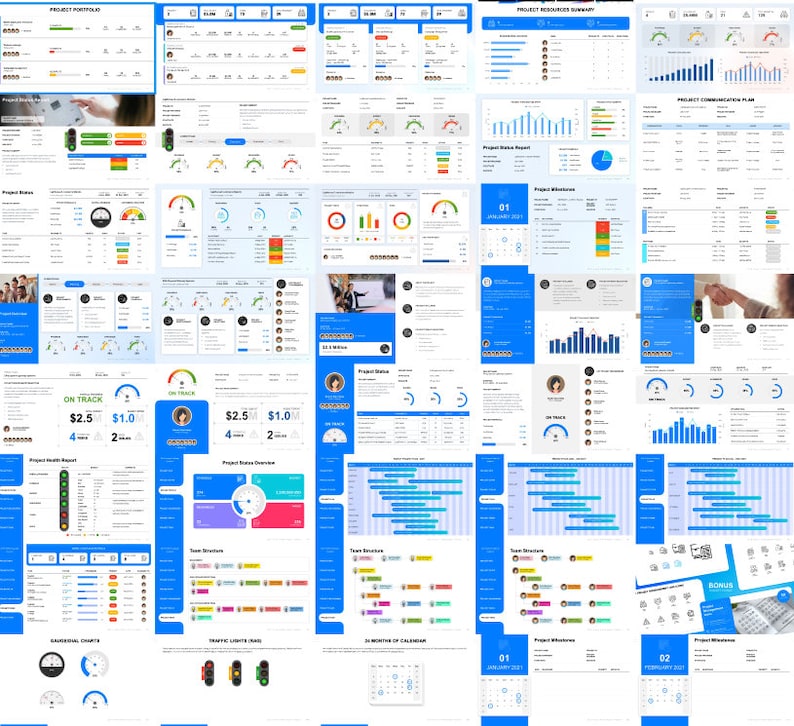 Project Status Report Powerpoint Template: 200+ Slides (PPTX) - Etsy ...
