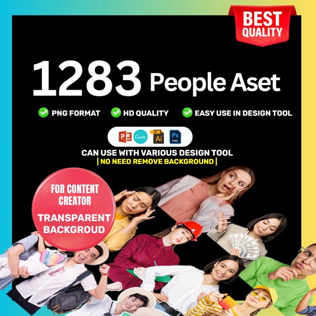 1200+ PNG Human Asset Collection for Content Creator Instagram, Canva ...