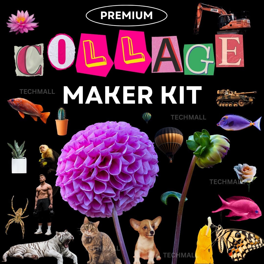 Modern Collage Creator Kit: 1000+ PNG Images (digital Download) - Etsy