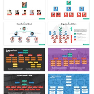 Organizational Chart and Hierarchy Powerpoint Template - Etsy