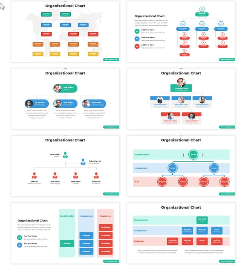 Organizational Chart and Hierarchy Powerpoint Template - Etsy