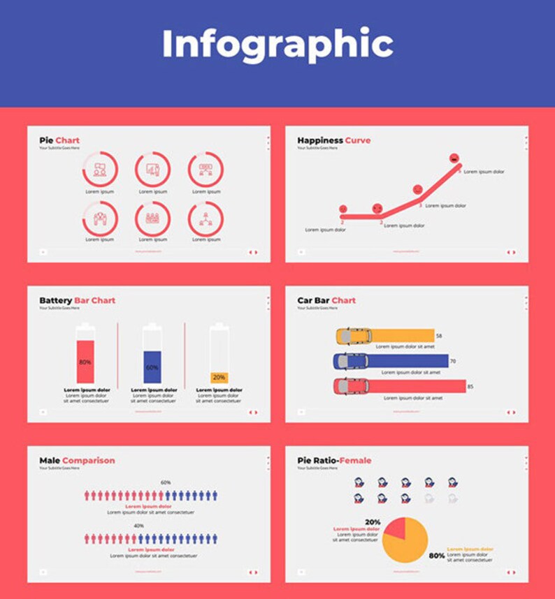 Data Driven Chart and Infographic Powerpoint Template | Excel Editable Data - Etsy UK