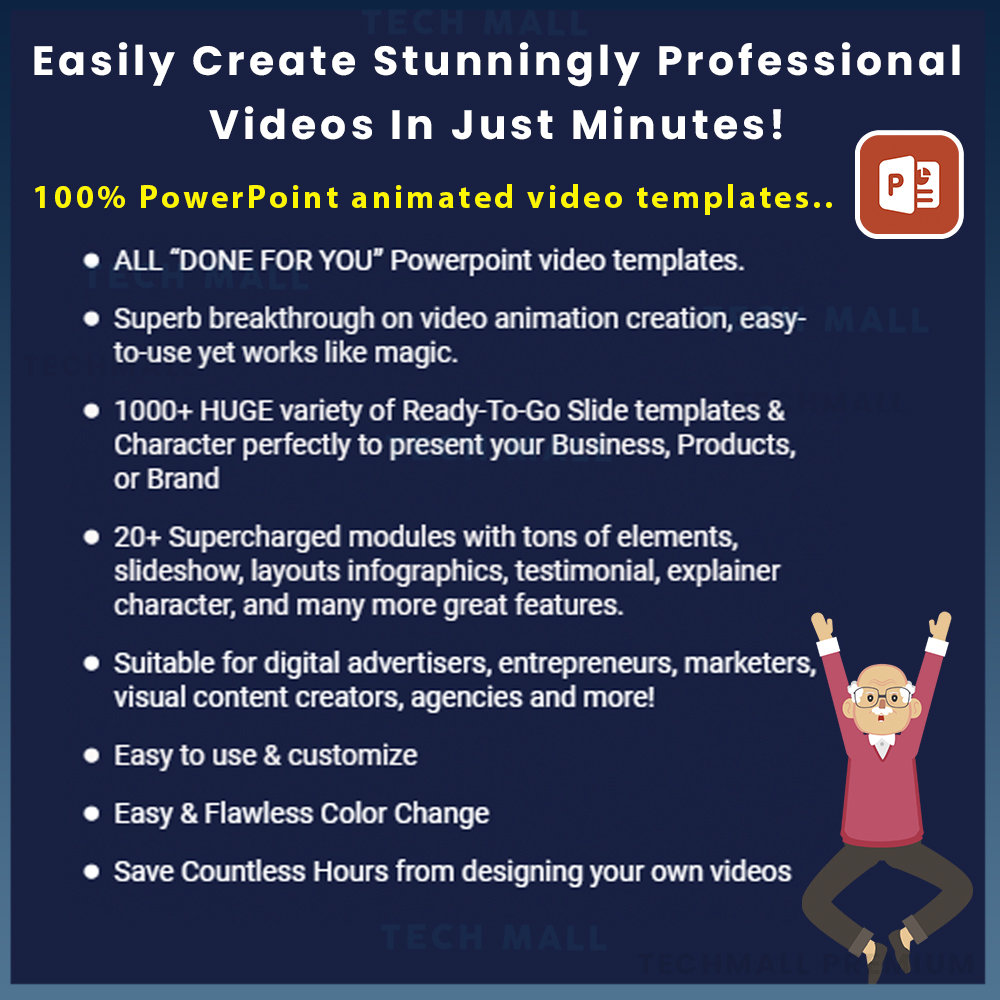 Smart Animated Professional Video Powerpoint Template | Easy Edit - Etsy