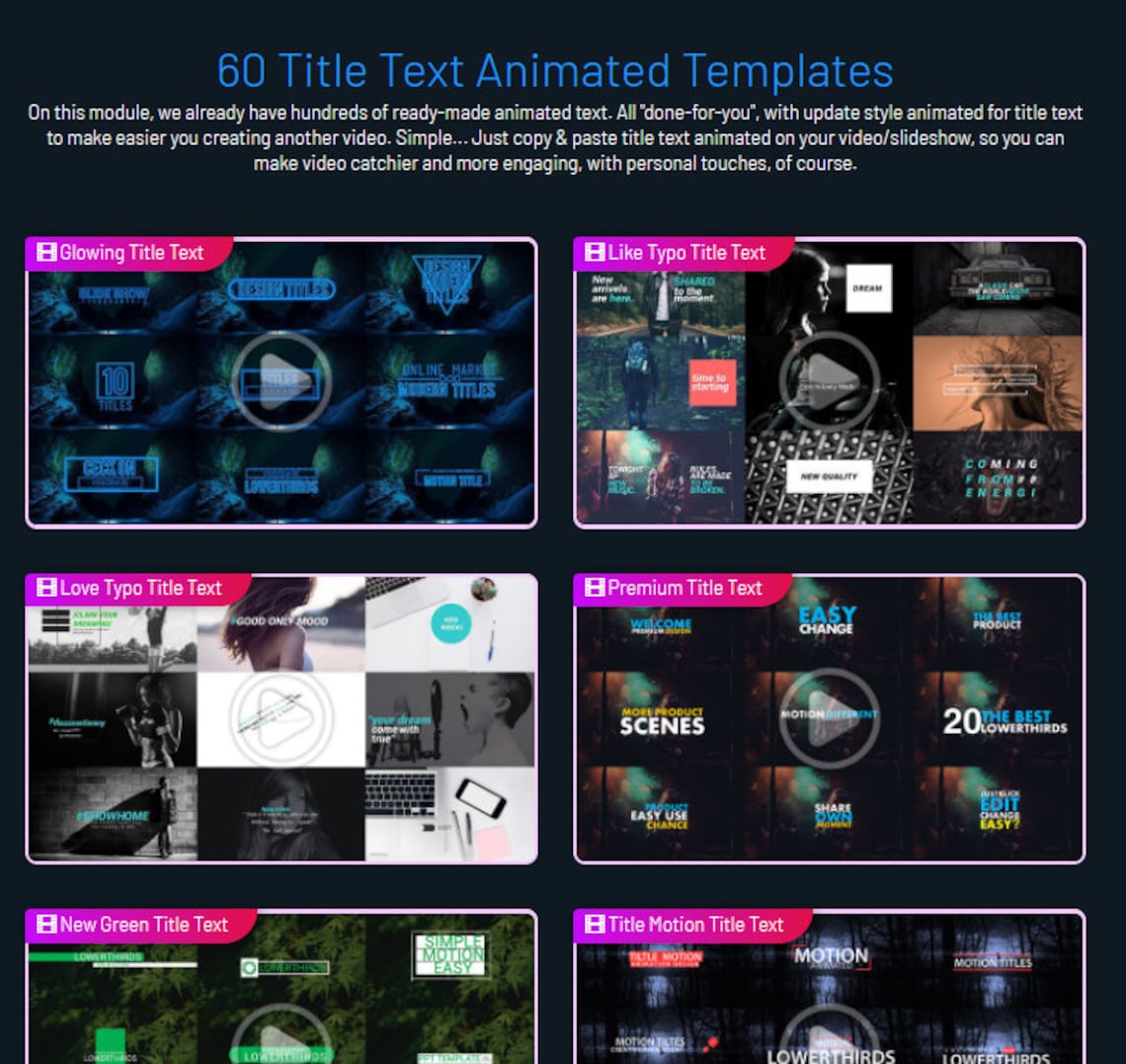 Marketing Video Powerpoint Templates | 18 Modules - Etsy