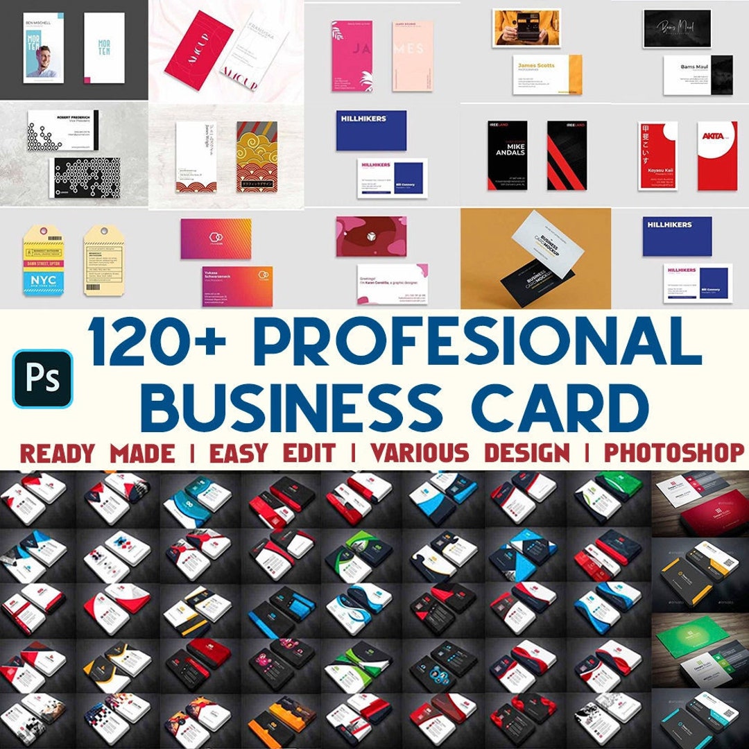 120 Business Card Professional Bundle Design Template | Photoshop ...