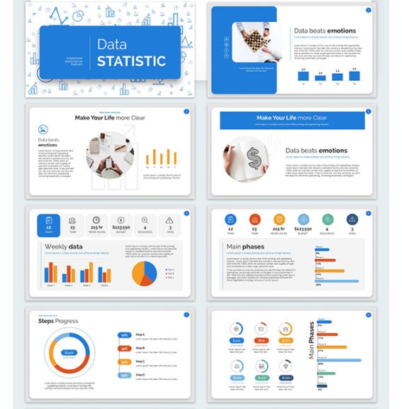 Data Statistics Powerpoint Presentation Template: Impress Your Audience ...
