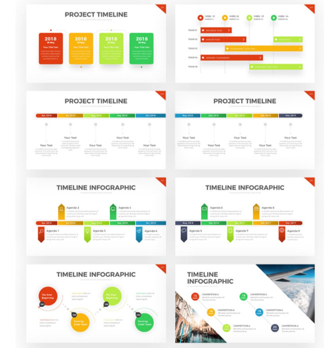 Project Timeline Powerpoint Presentation Template Fully - Etsy