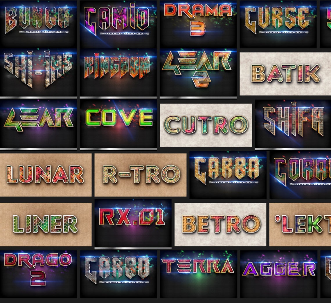 1000+ Premium Photoshop Text Effects Bundle | PSD | Editable | Various ...