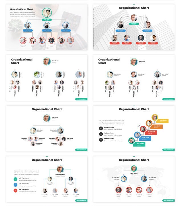 Organizational Chart and Hierarchy Powerpoint Template - Etsy