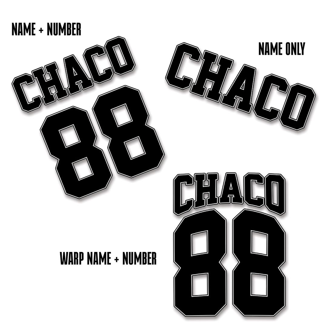 Custom Name & Number Vinyl Sticker: Personalized Water Bottle Decal ...