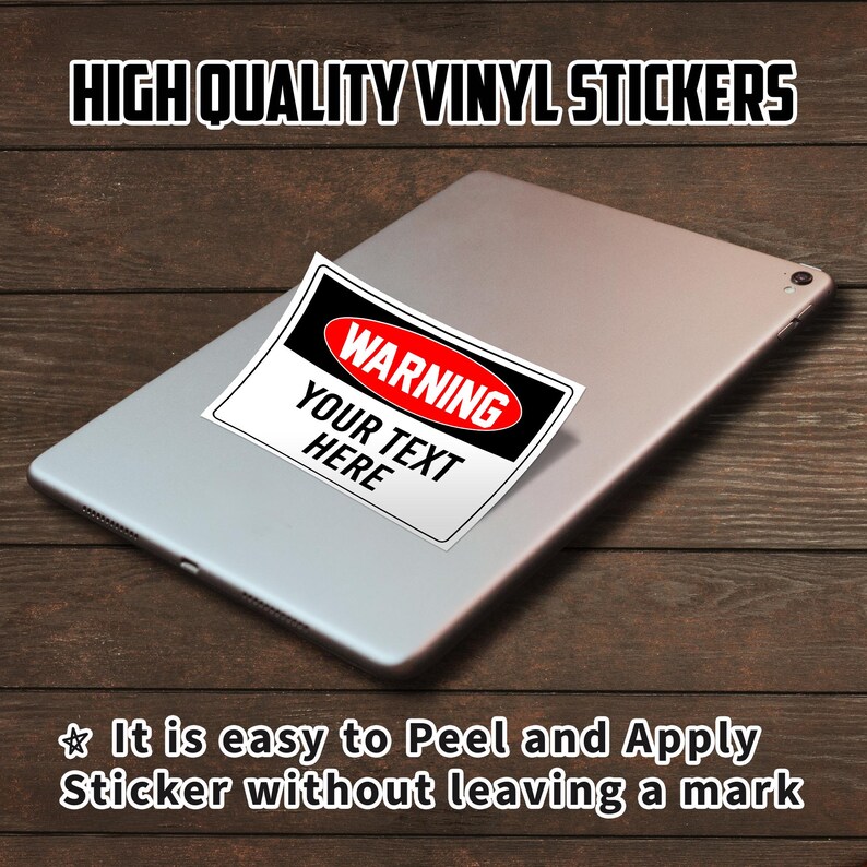 Custom Sticker, Personalized Decal Sticker for Warning Sign, Custom ...