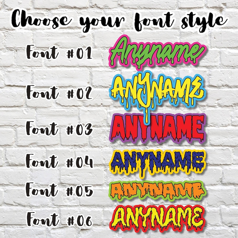 Custom Graffiti Name Sticker: Personalized Die-cut Vinyl Decal Sticker ...