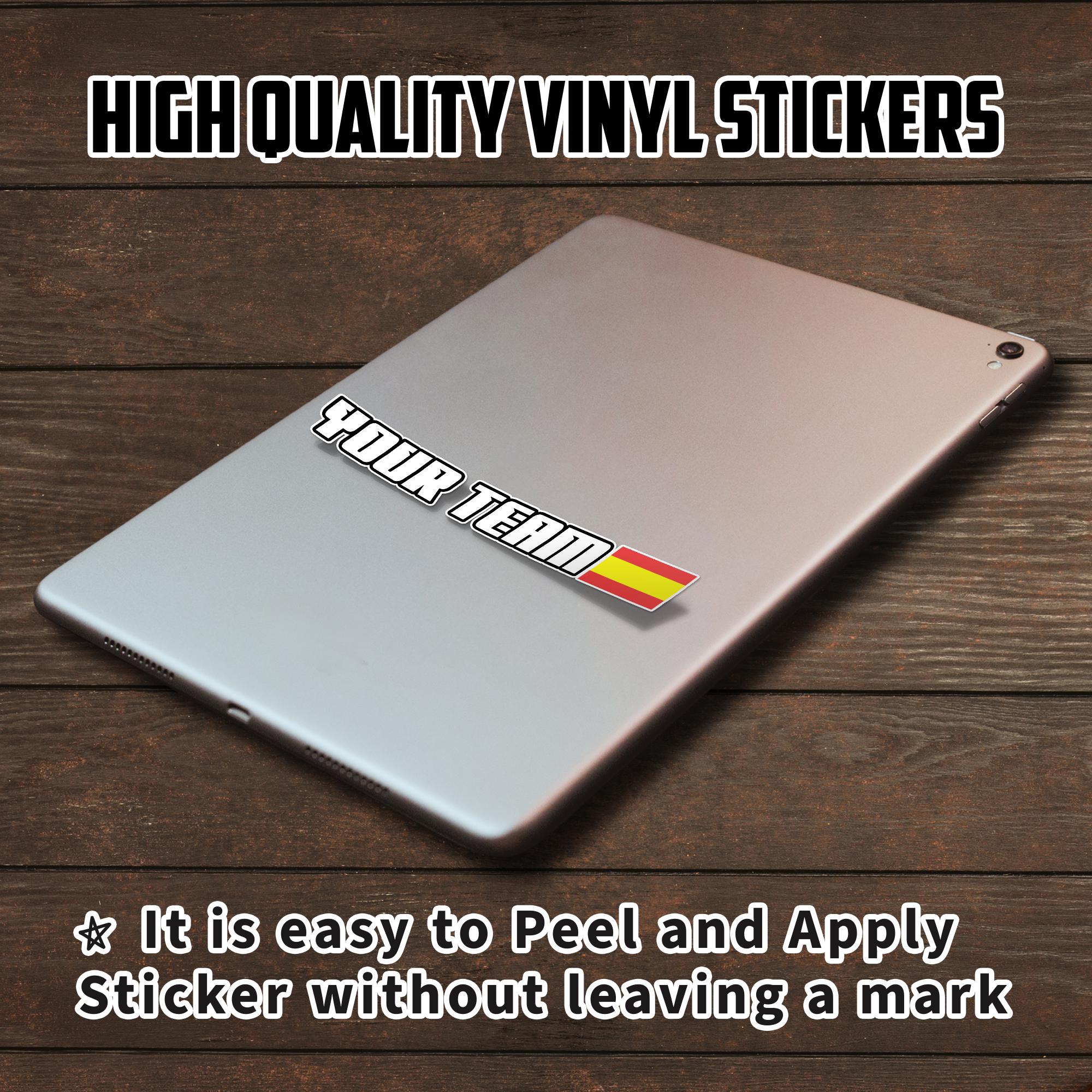Custom Name & Flag Bike Sticker: Personalized Waterproof Cycling Decal ...
