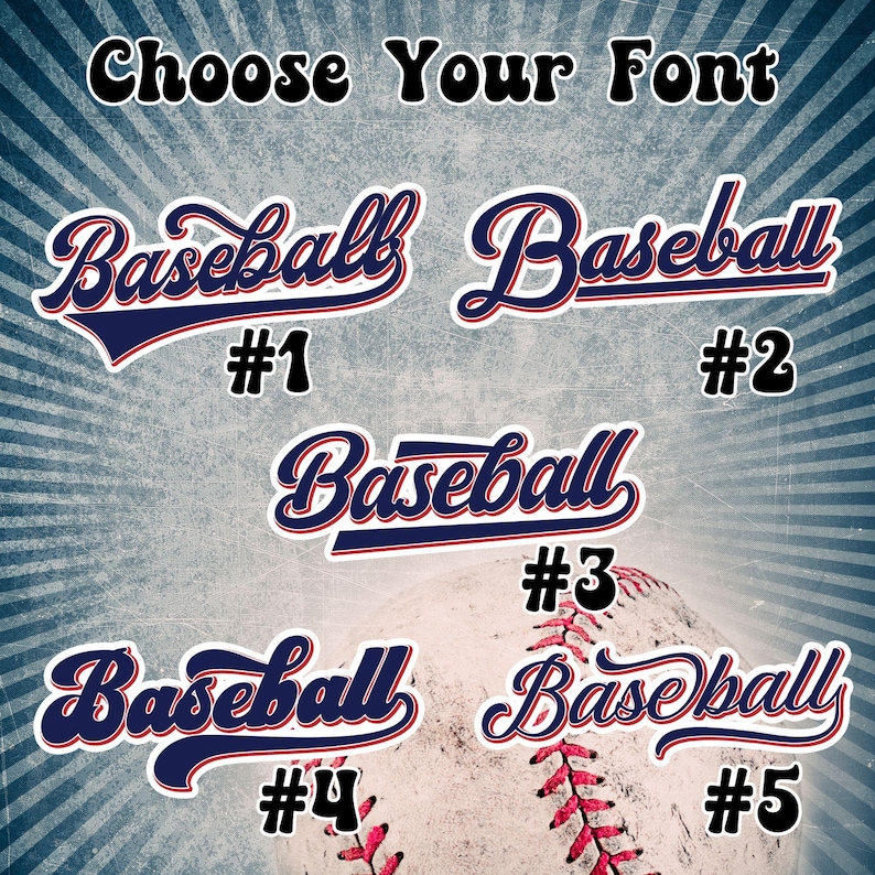 Personalized Baseball Name Sticker: Custom Vinyl Decal for Laptop ...