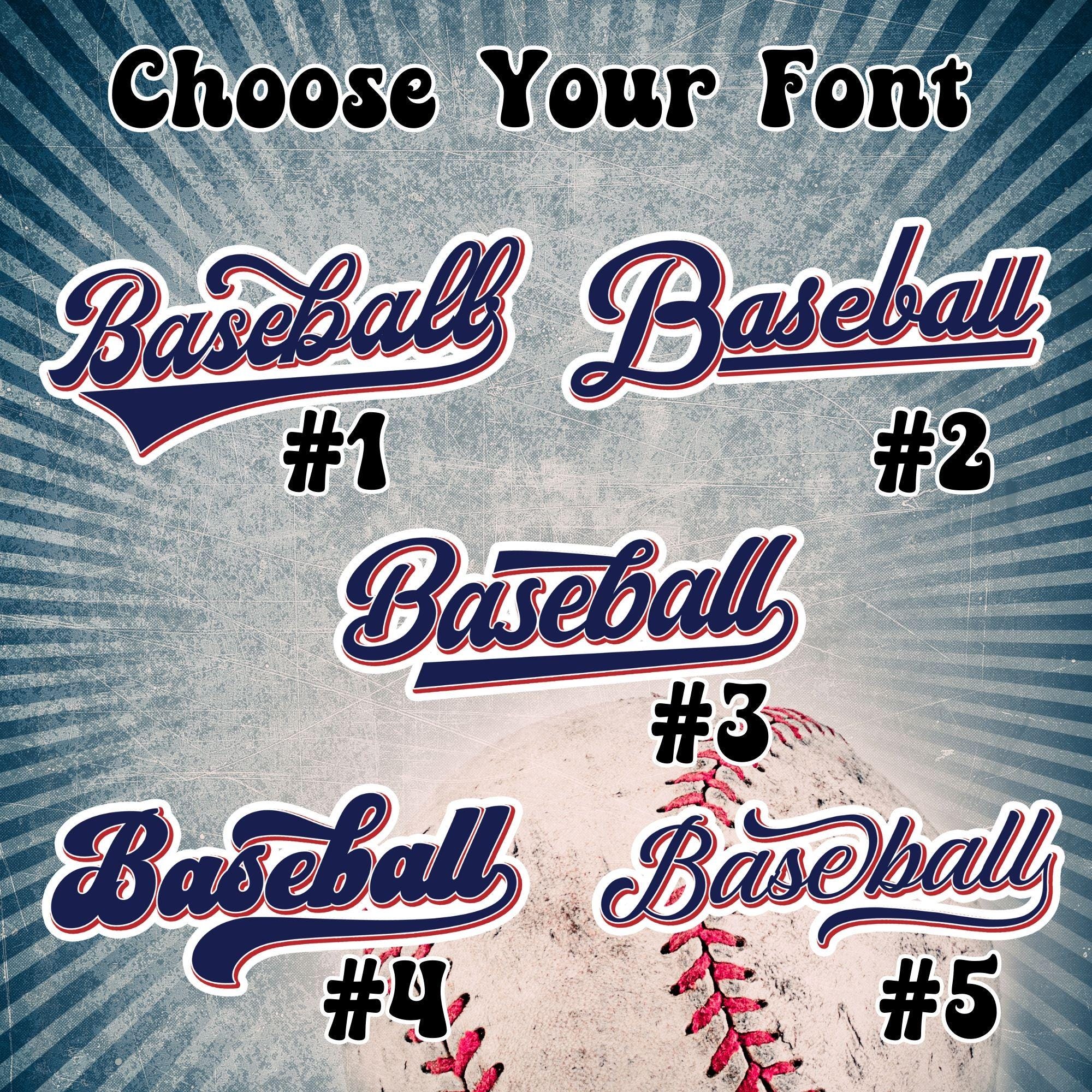 Personalized Baseball Name Sticker: Custom Vinyl Decal for Laptop ...
