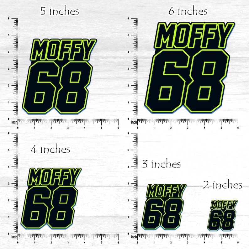 Personalized Custom Motorcycle Racing Number Stickers Decals Commando ...