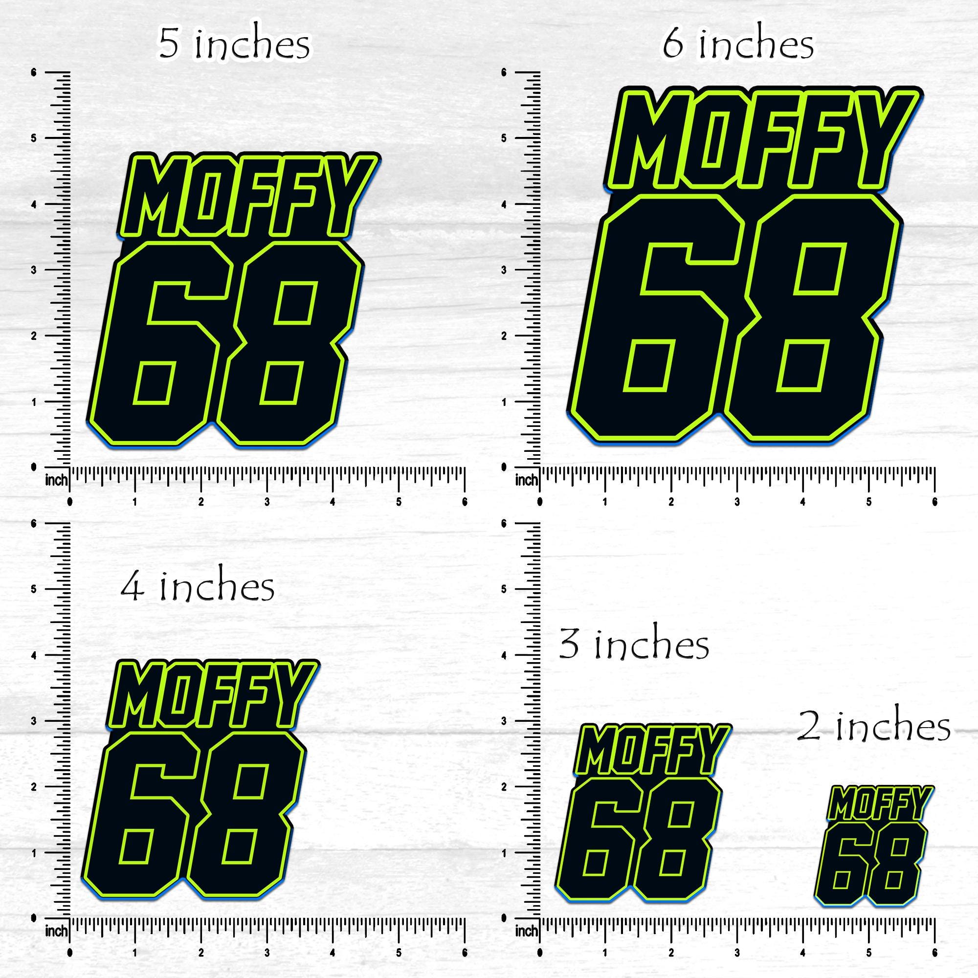Personalized Custom Motorcycle Racing Number Stickers Decals Commando ...