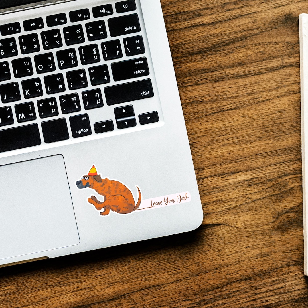 Dog Butt Scoot Sticker: Funny Laptop Decal, Water Bottle Sticker - Etsy
