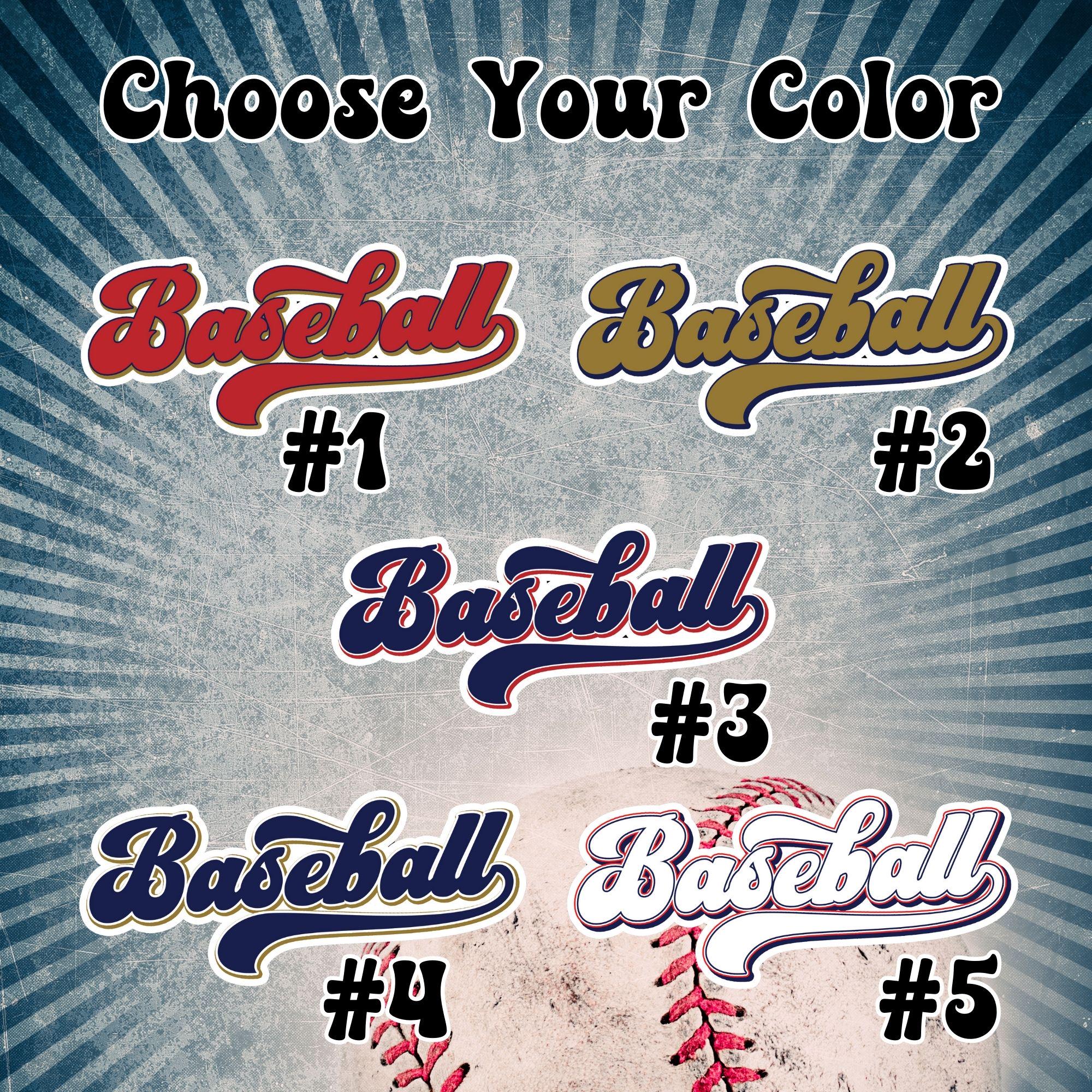 Personalized Baseball Name Sticker: Custom Vinyl Decal for Laptop ...