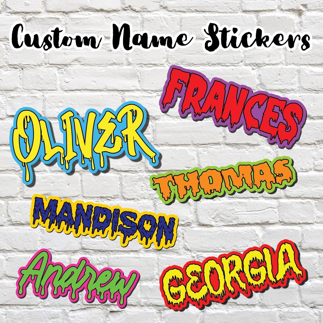 Custom Name Decal, Die-cut Custom Name Sticker, Water Resistant ...