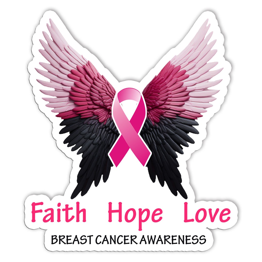 Breast Cancer Awareness Vinyl Sticker Cancer Ribbon Sticker - Etsy