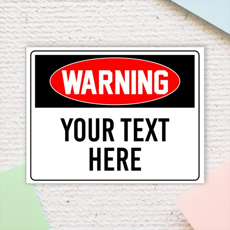 Funny Warning Signs Stickers - Etsy