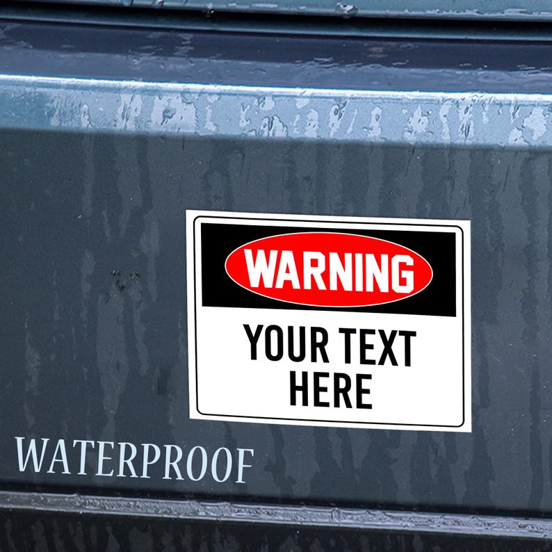 Custom Sticker, Personalized Decal Sticker for Warning Sign, Custom ...