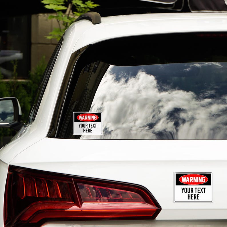 Custom Sticker, Personalized Decal Sticker for Warning Sign, Custom ...