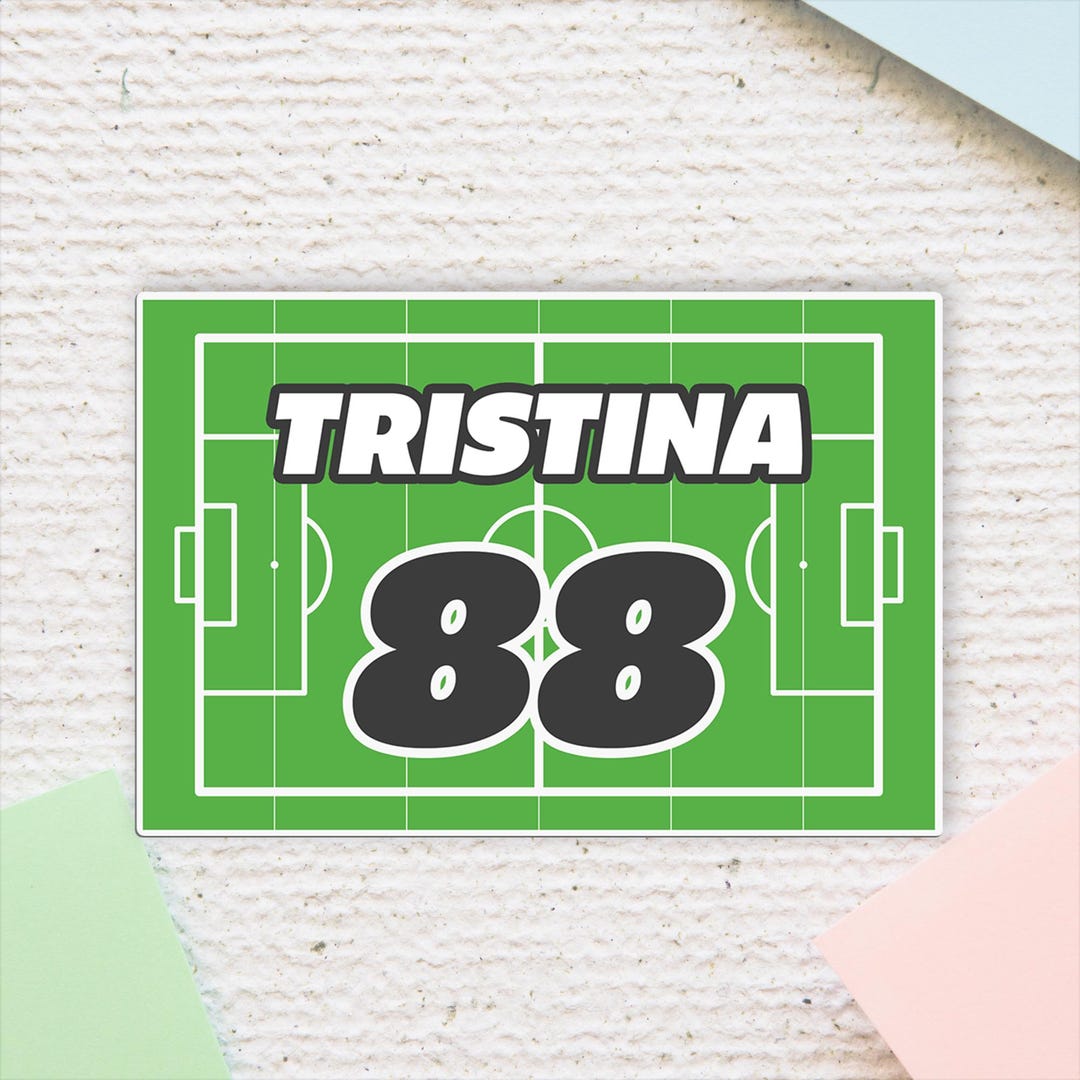 Personalized Soccer Ball Name Sticker: Waterproof Vinyl Decal - Etsy