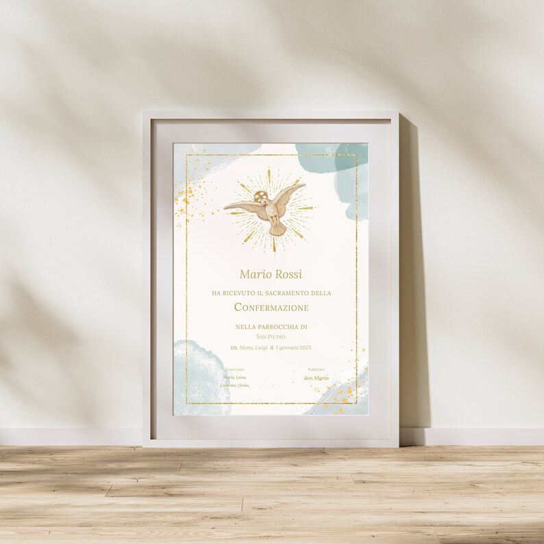 Certificate Parchment in Memory of Confirmation - Etsy